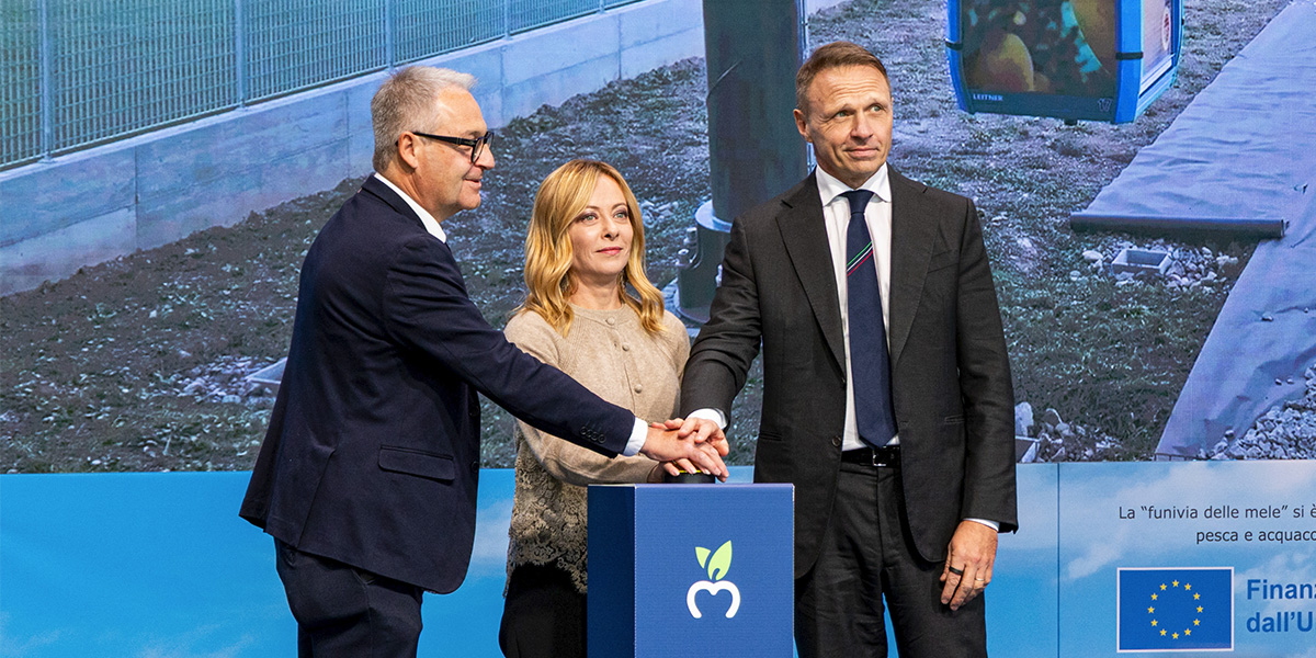 Meloni inaugura la Funivia delle Mele: Melinda firma la prima ...